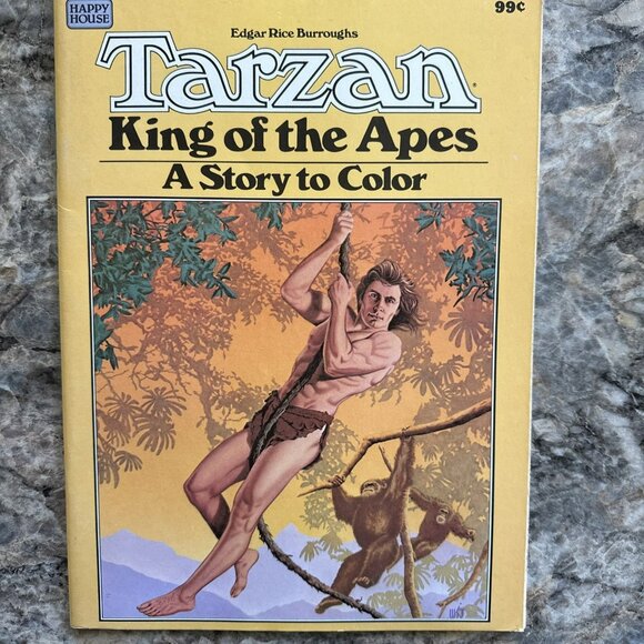Toys | Tarzan King Of The Apes A Story To Color Book 1984 Unused | Poshmark